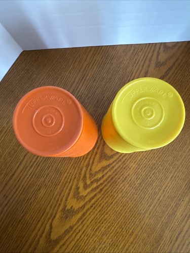 VINTAGE Tupperware Harvest Colors Stackable Tumblers 12oz. 873-8 and 87 ...