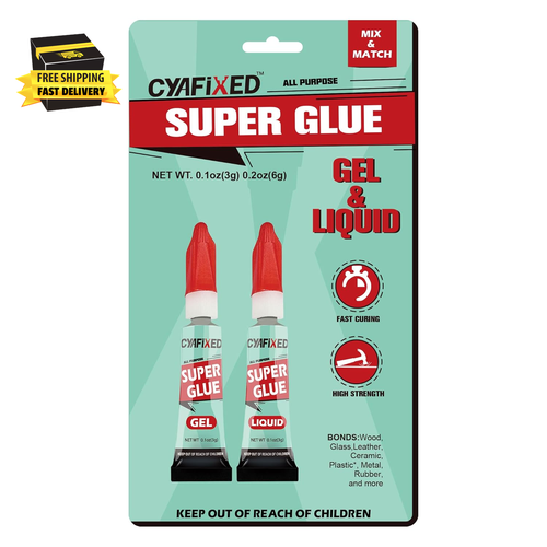 Super Glue Liquid&Gel, Food Safe Instant Adhesive, Multipack ...