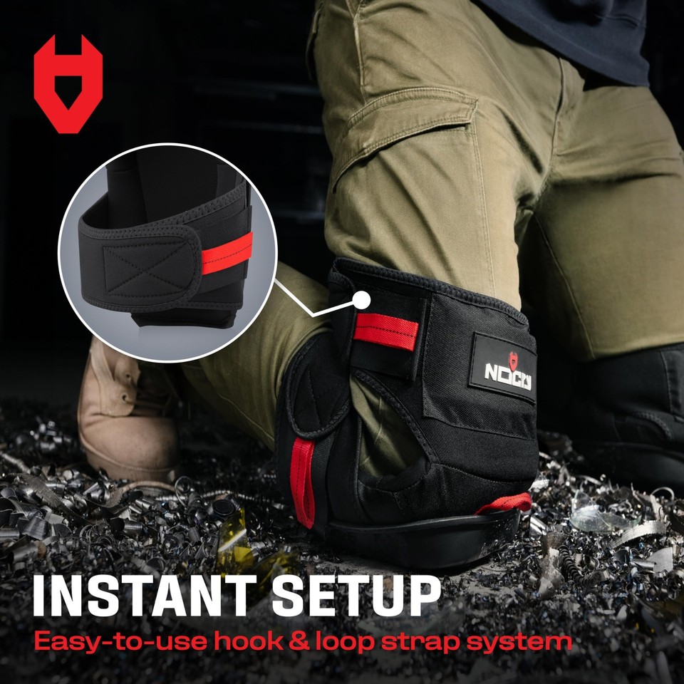 NoCry Professional Gel Knee Pads for Work — Heavy Duty Anti-Slip Cap ...