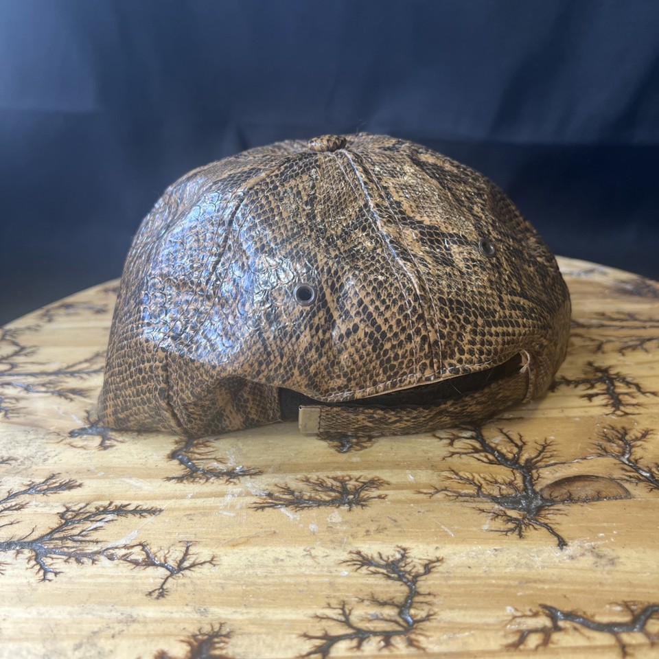 Vintage Genuine Leather Snake Skin Baseball Cap | eBay