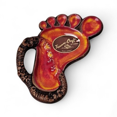 NWT Vintage Treasure Craft Pottery Maui Hawaii Dish #3 Trinket Foot ...