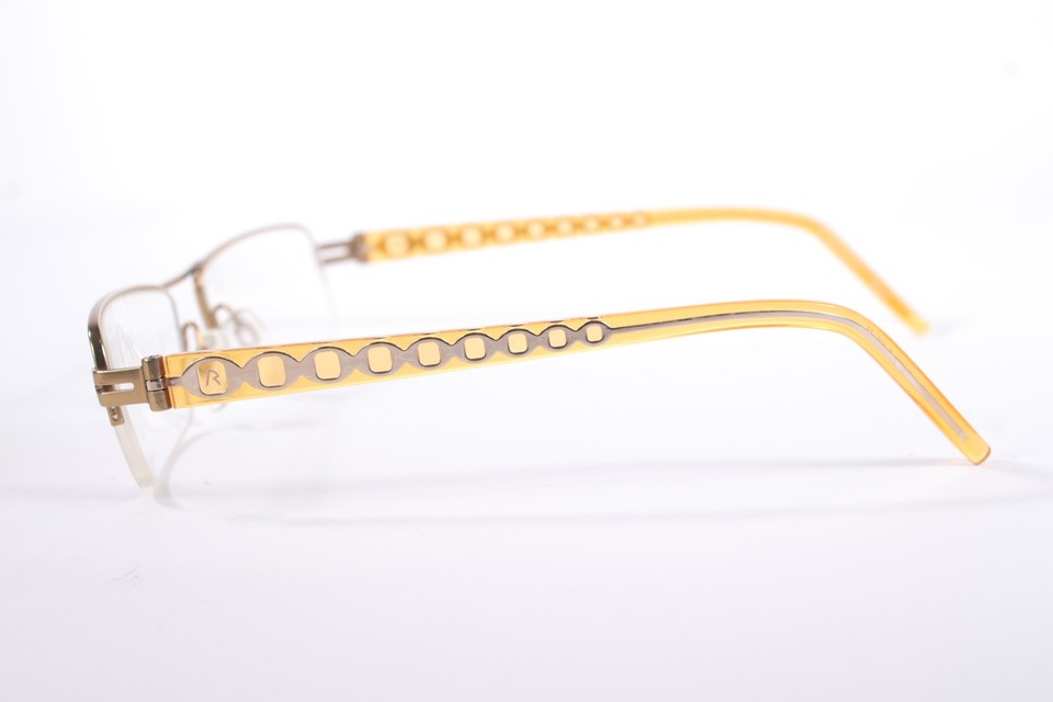 Rodenstock Eyeglasses R 4839 Unisex Gold Semi-Rimless Titanium Glasses ...