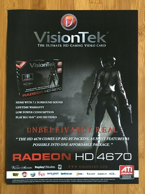 2008 VisionTek Radeon HD 4670 Graphics Card Print Ad/Poster Velvet ...