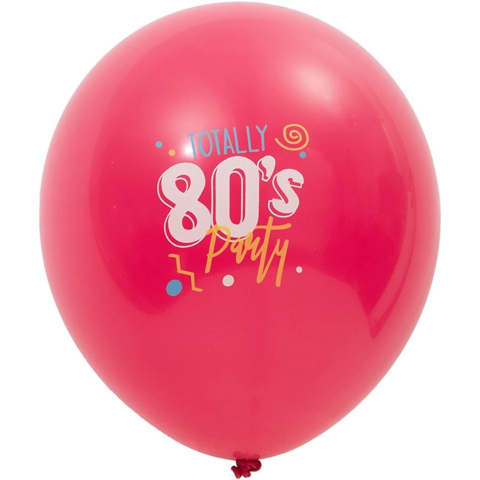 50pc I Love The 80's Latex Balloons Retro 1980s Theme Party Supplies ...