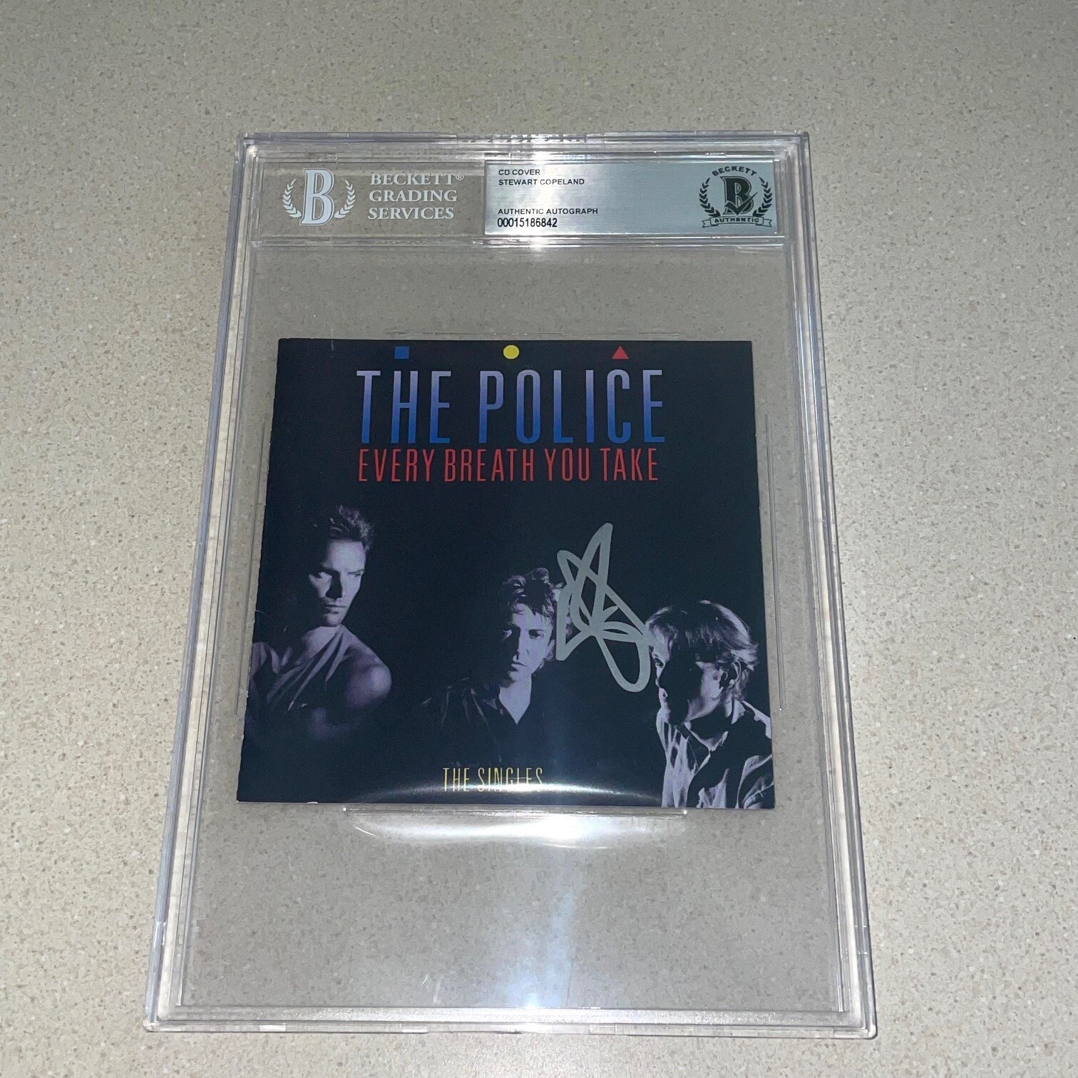 STEWART COPELAND signed autographed THE POLICE SINGLES CD BOOK BECKETT ...