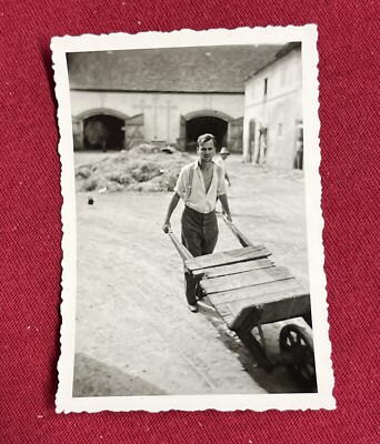 WW2 WWII Original German Military wartime Photo Soldier Working W ...