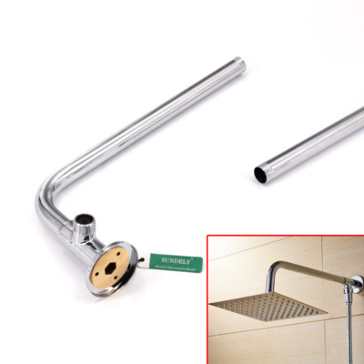 Shower Head Extension Angled Shower Arm Extra Chrome Overhead Wall ...