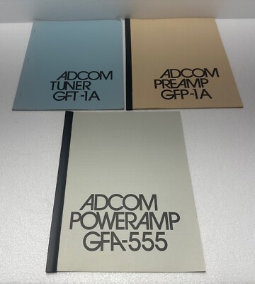 3) Adcom Original Owner's Manuals GFT-1A / GFP-1A / GFA-555 | eBay