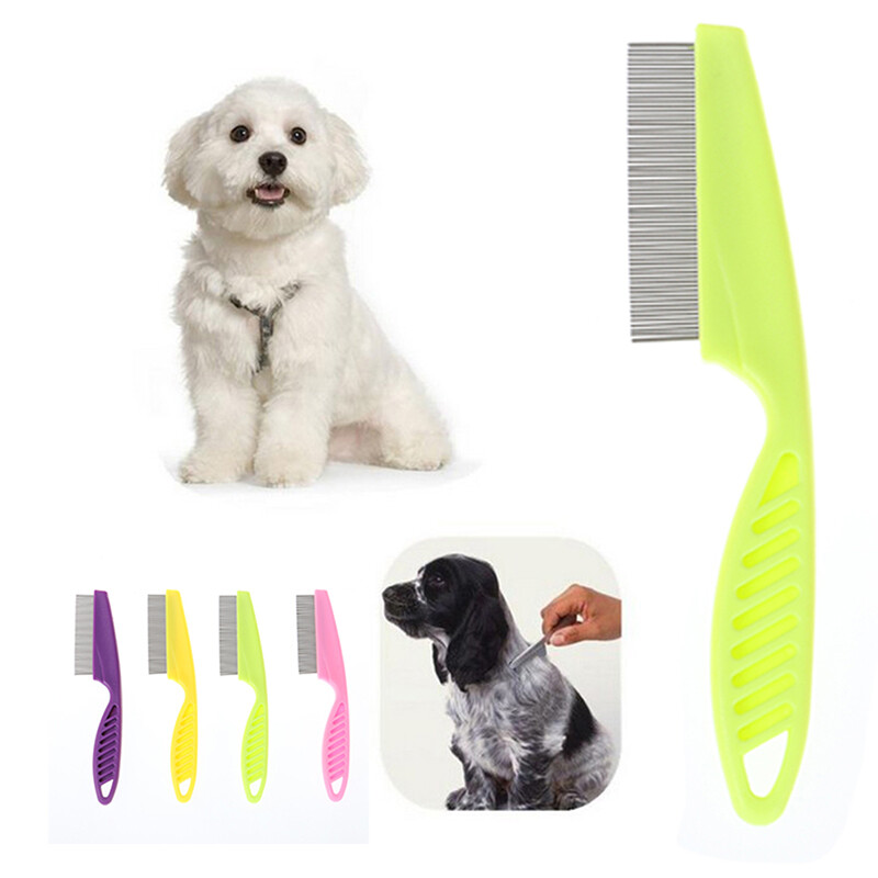 Dog Pet Cat Flea Grooming Comb Brush Undercoat Trimmer Deshedding ...