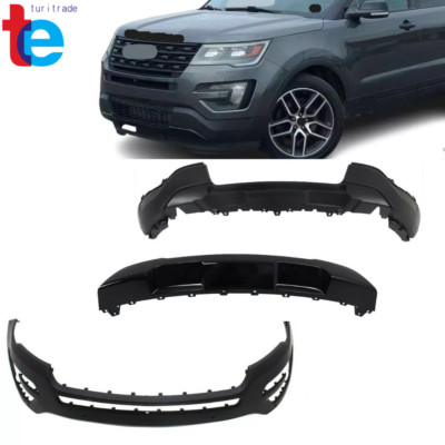 For 2016 2017 Ford Explorer Front Bumper Cover W/Sensor Hole+Lower ...