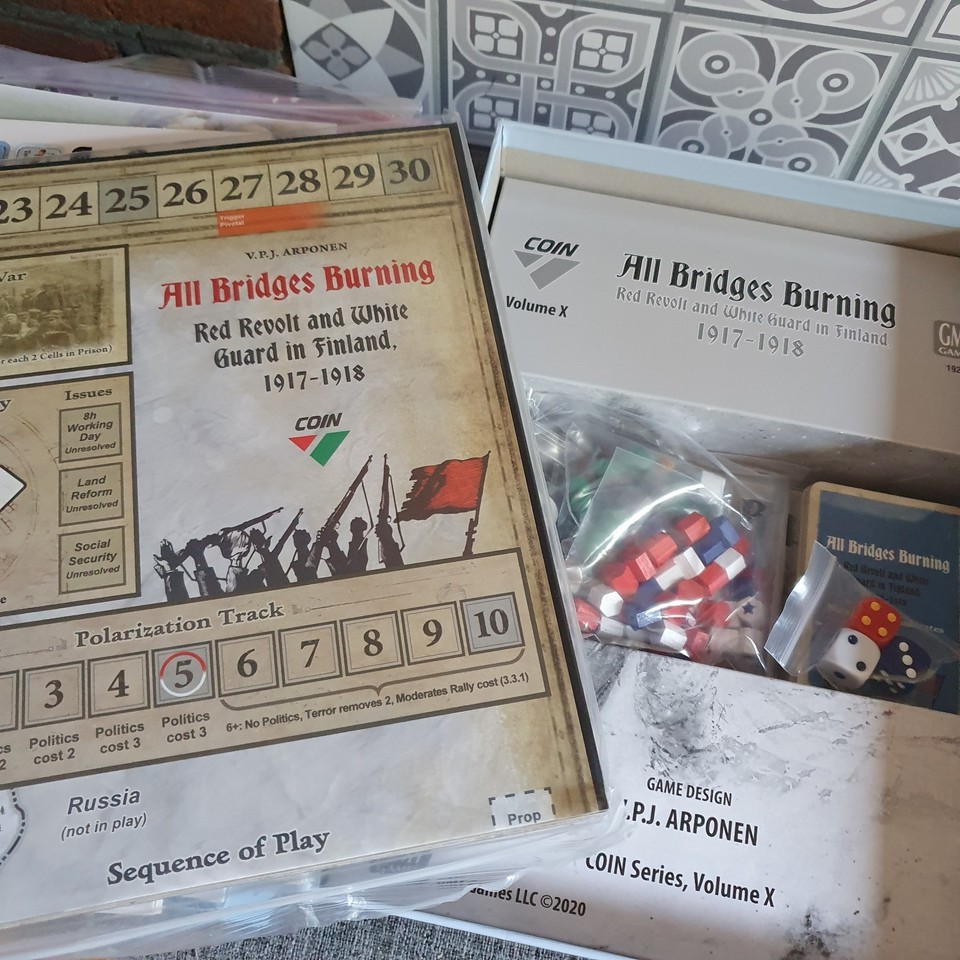 All Bridges Burning - COIN Series GMT Board Game - Unpunched | eBay UK