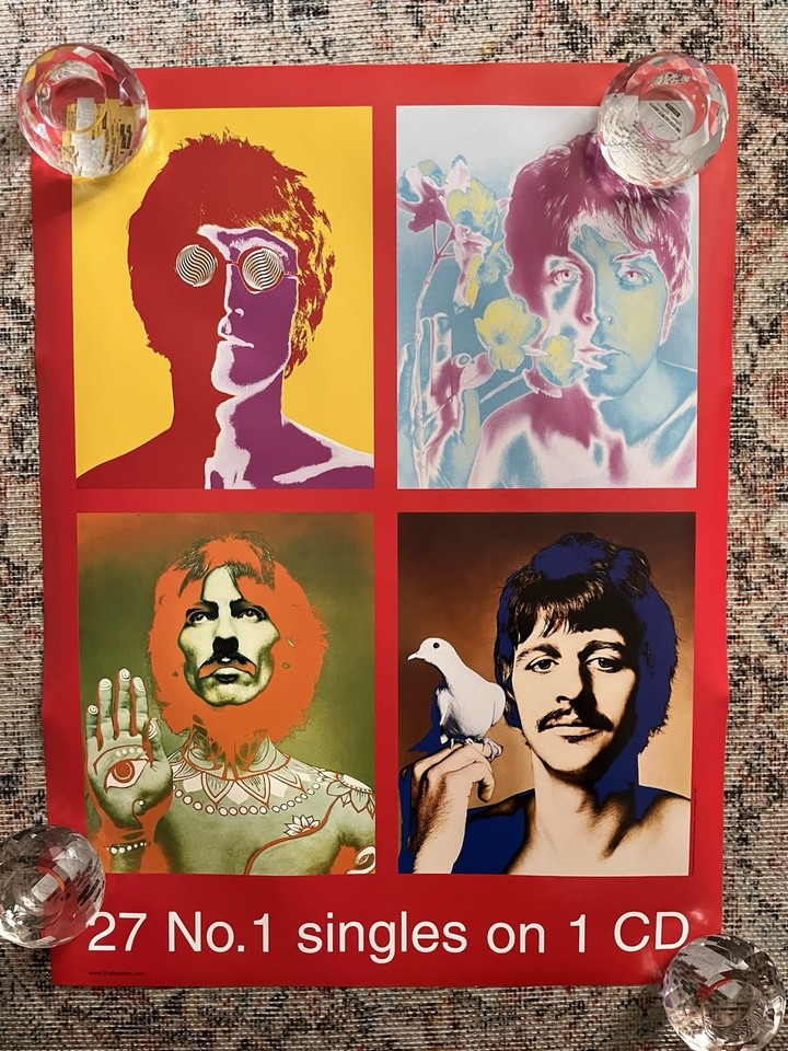 BEATLES-One 2-SIDED PROMO POSTER | Capitol 2000 | 18x24 | John Paul ...
