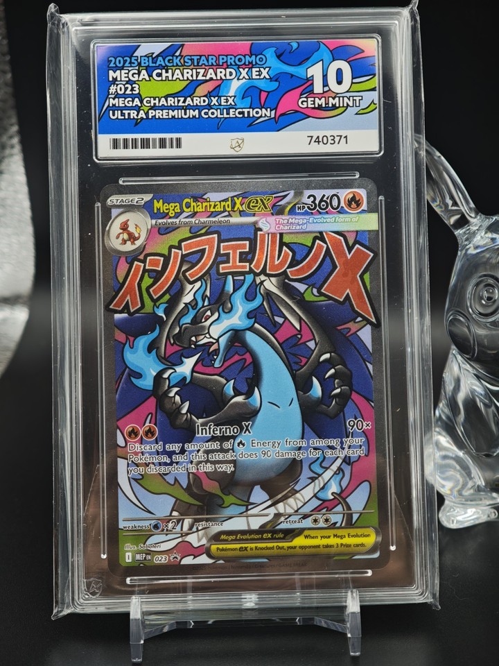 Mega Charizard X EX 023 & 024 - UPC Promo - ACE 10 GEM MINT - Perfect ...