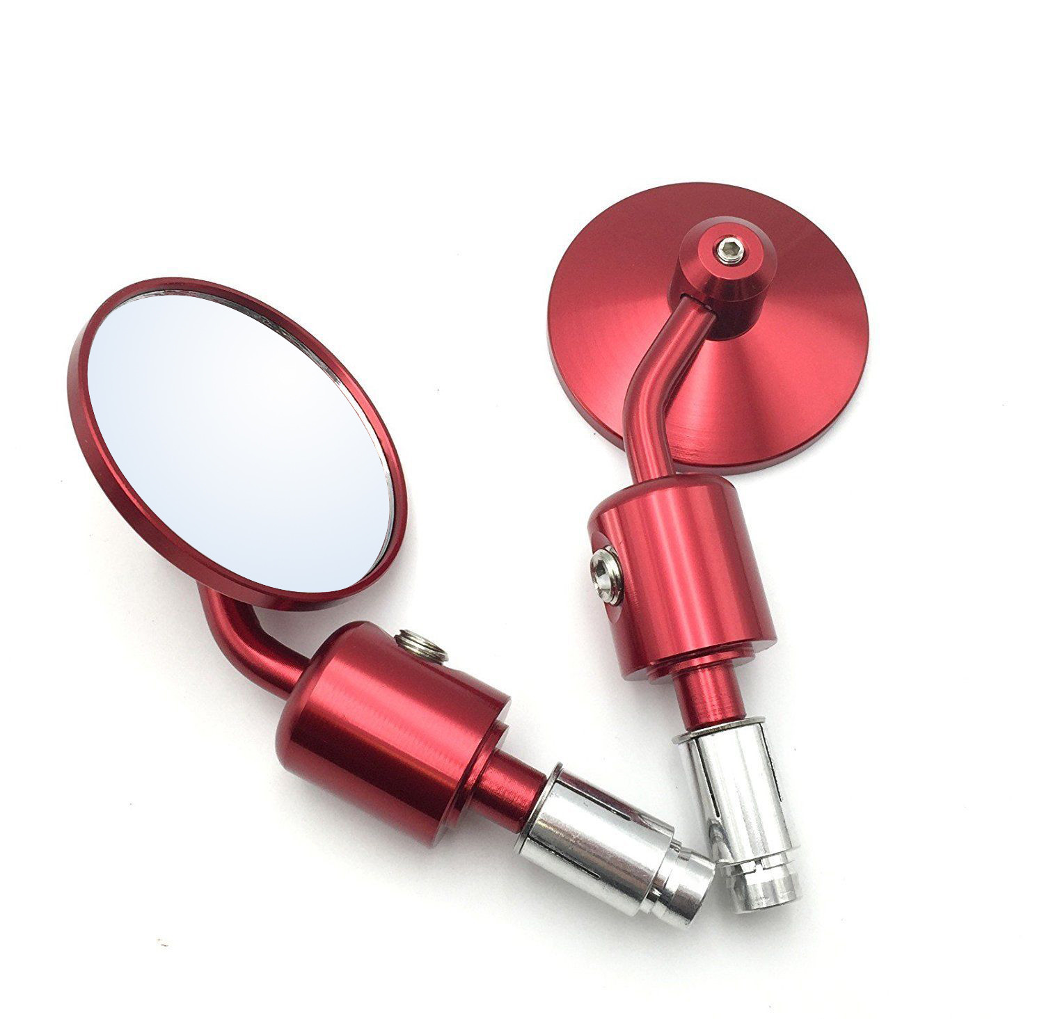 Motorcycle CNC Rear view Bar End 7/8" Mirrors Round Ducati Yamaha ...