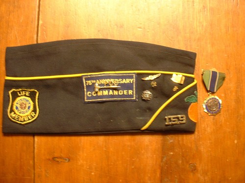 Vintage American Legion Cap with Pins and Vice Commander Medal | eBay