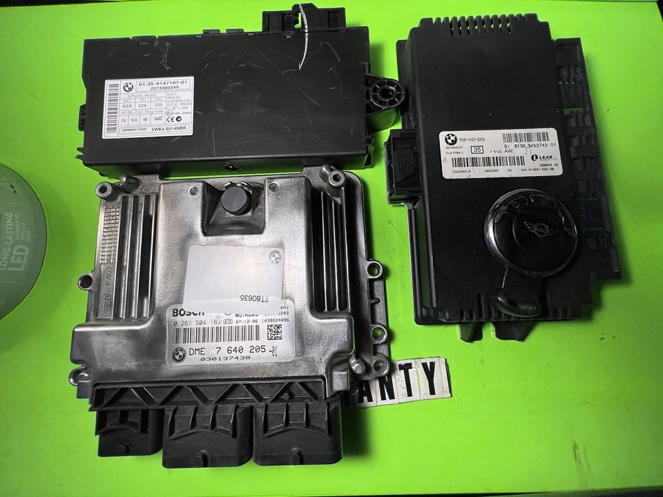09 MINI COOPER S R56 R57 R55 CAS CONTROL MODULE W/KEY READER KEY ENGINE ...