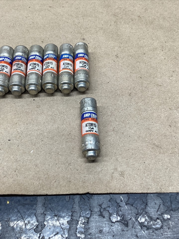FERRAZ SHAWMUT ATDR15 Amp-Trap Time Delay Fuse 15A 600V Lot of 10 ...