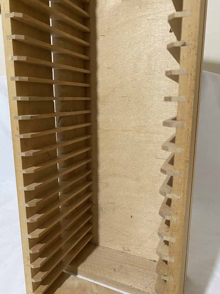 Wooden Ikea Boalt CD Rack CD Storage Holds 35 CDs Solid Well Made | eBay UK