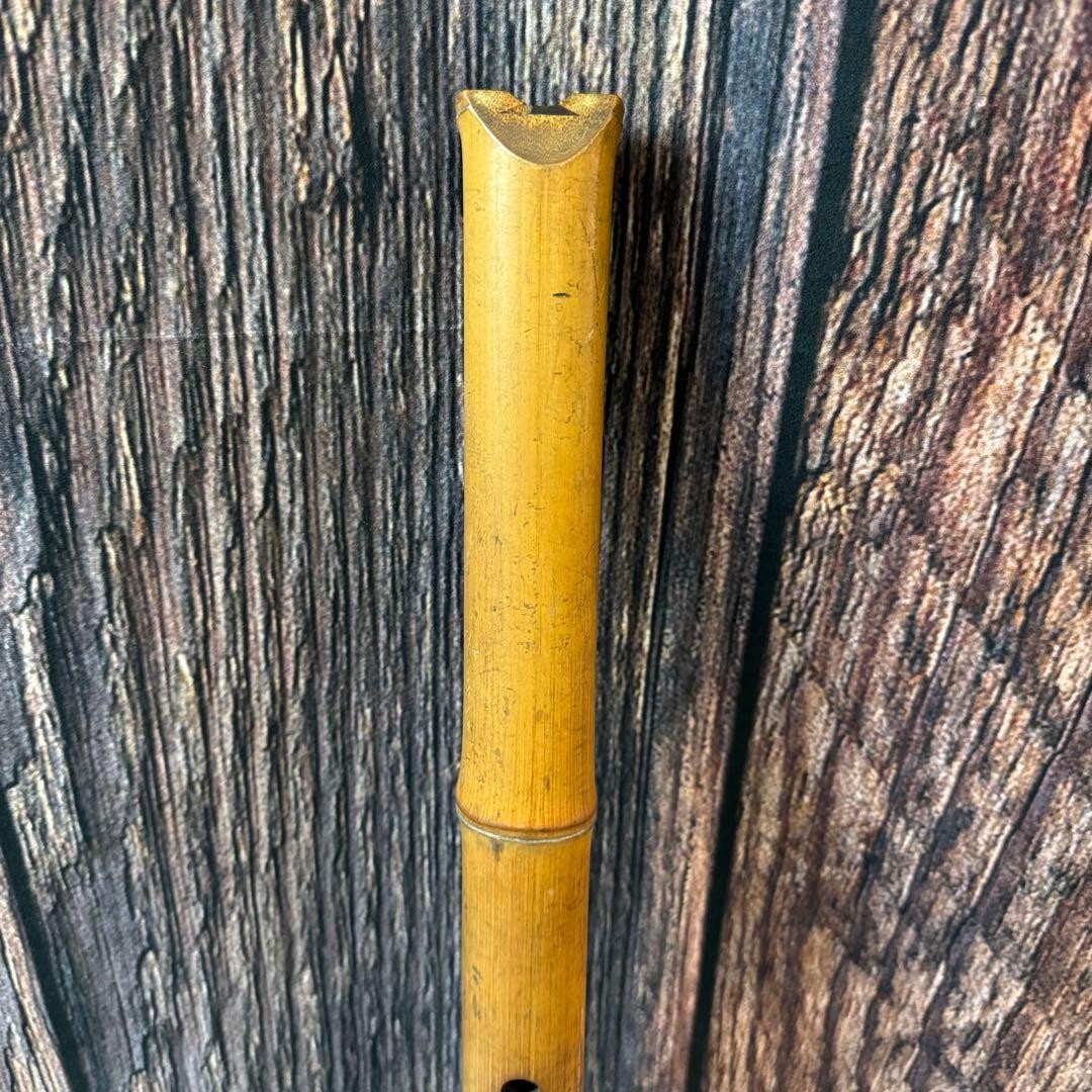 Vintage Shakuhachi Bamboo Flute 55 cm Japanese Wind Instrument