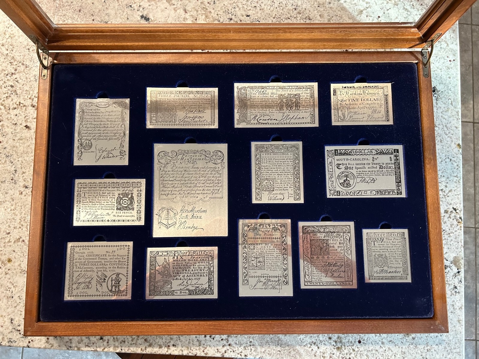 Franklin Mint Colonial Monetary Notes Silver Ingots | eBay