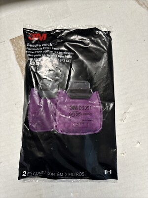 3M Secure Click Particulate Filter P100 D3091 For NIOSH-approved Secure ...