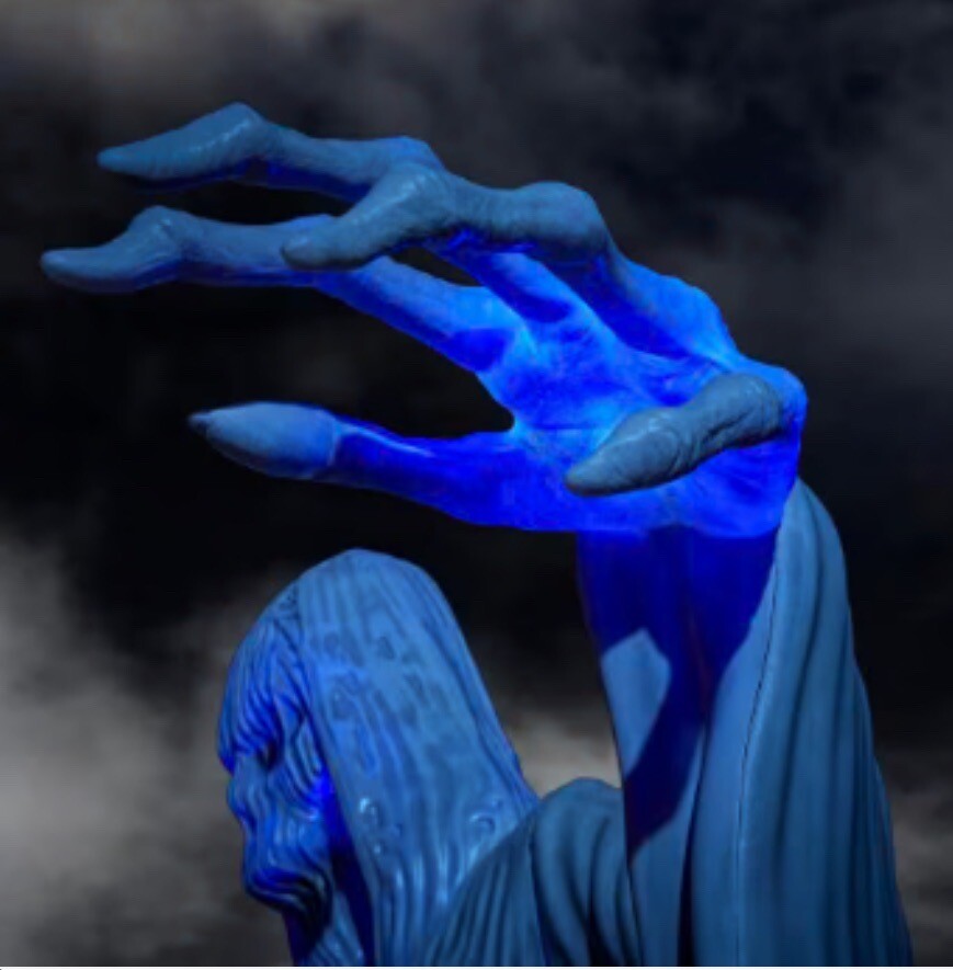 Halloween Scary Prop 12 ft. Giant-Sized Towering Ghost skeleton Bright ...