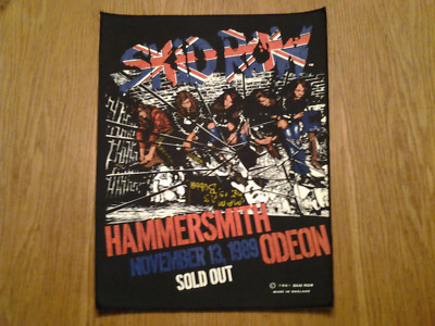 SKID ROW BACKPATCH Original 90er Vintage Rückenaufnäher 37x29x26 W.A.S ...