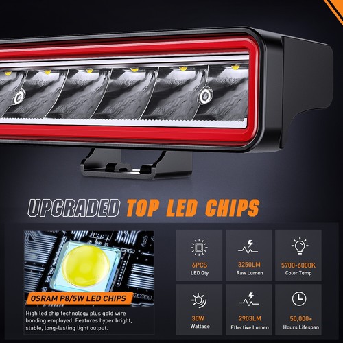 Nilight LED Light Pods 6.5 Inch 2PCS 30W 3250LM Spot Light Bar LED Fog ...