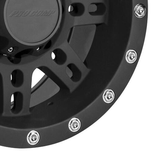 (Set-4) Pro Comp PA31 Stryker 17x9 8x6.5" -6mm Flat Black Wheels Rims ...