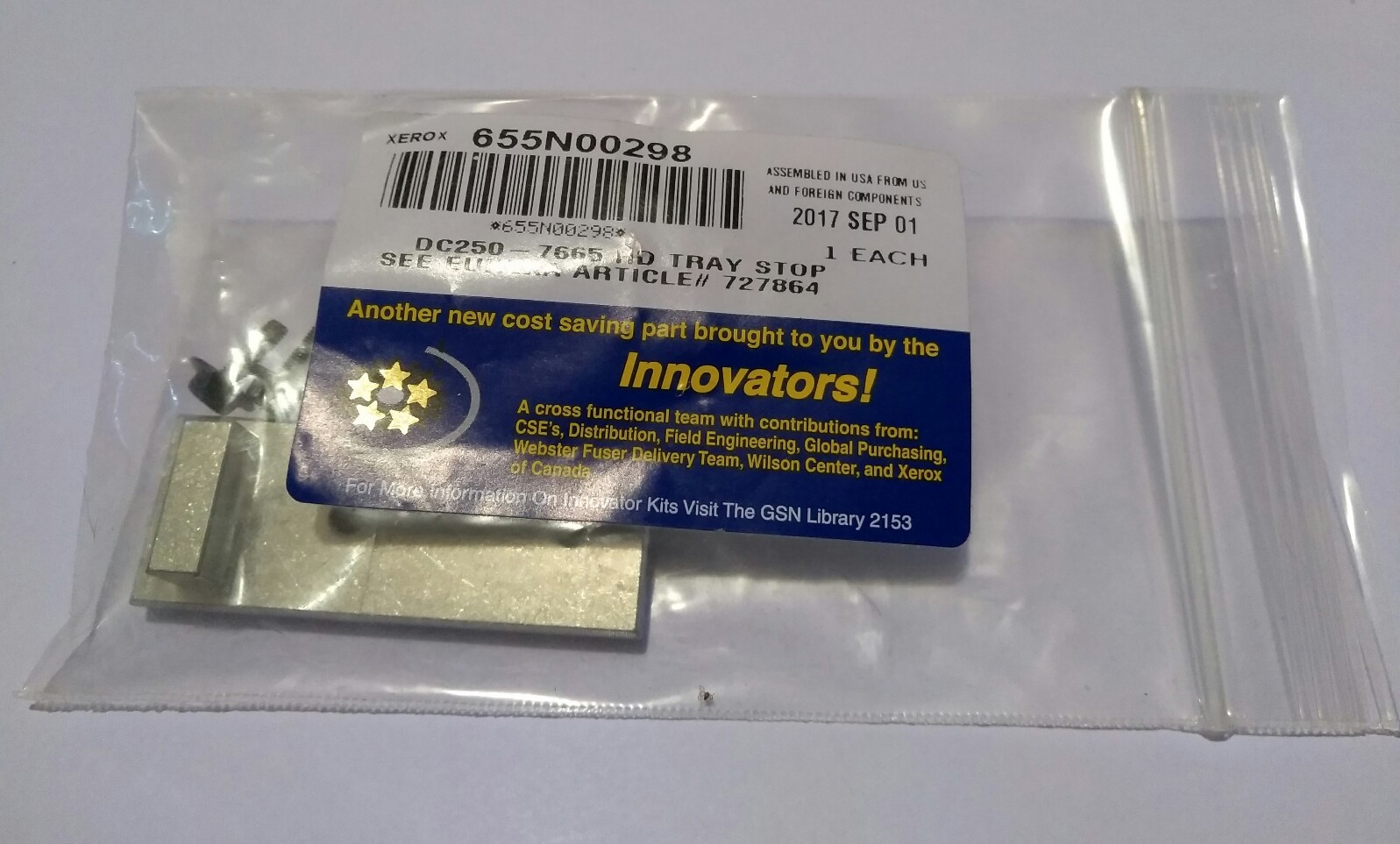 655N00298 Xerox Paper Tray Gear Repair Kit | eBay