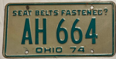 LICENSE PLATE S OHIO AH 664 1974 | eBay