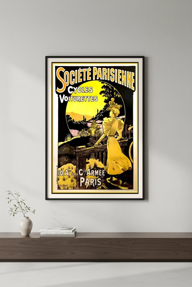 Société Parisienne (1890s) Vintage Poster - 24x36” Hi-Res💎 Print - 200 ...