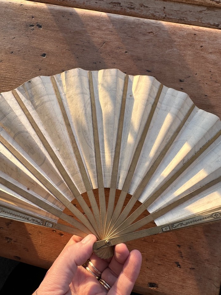 Antique Vintage Old Pair Decorative Fans Dickins & Jones London | eBay UK