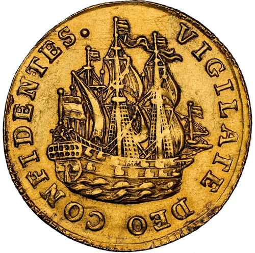 1781 Netherlands Holland Gold 6 Stuivers - 2 Ducats - NGC MS61 w/ HD ...