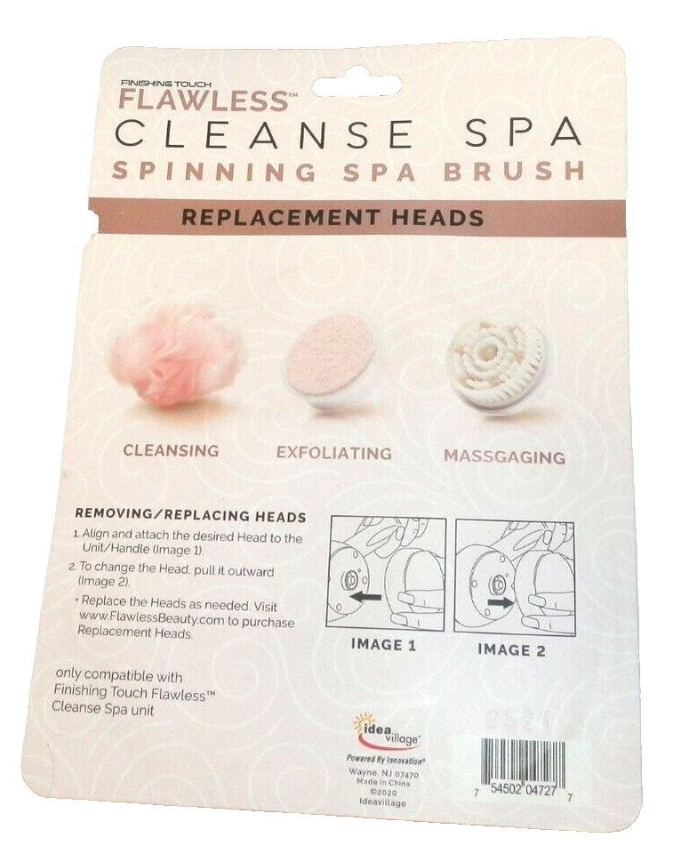 Finishing Touch-Flawless Cleanse Spa-Spinning Brush, 3 Replacement ...