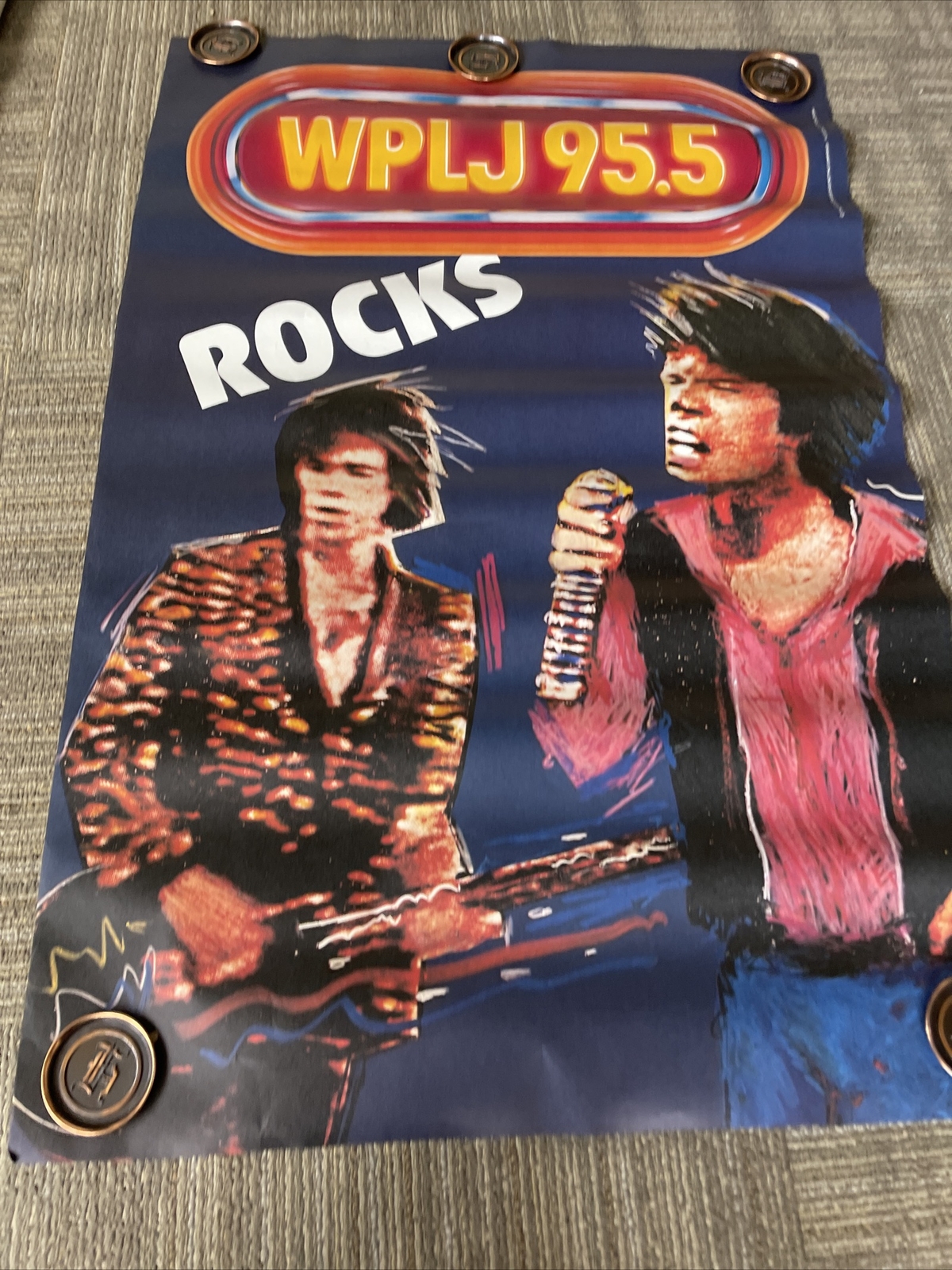 #138 1981 Rolling Stones WPLJ 95.5 Radio Station Promo Poster 29.5 X 40 ...