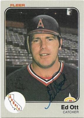 ED OTT Autographed Signed 1983 Fleer Baseball card #98 California ...