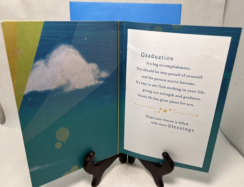 Graduation God’s Blessing Mahogany Hallmark Greeting Card (+Envelope 5. ...