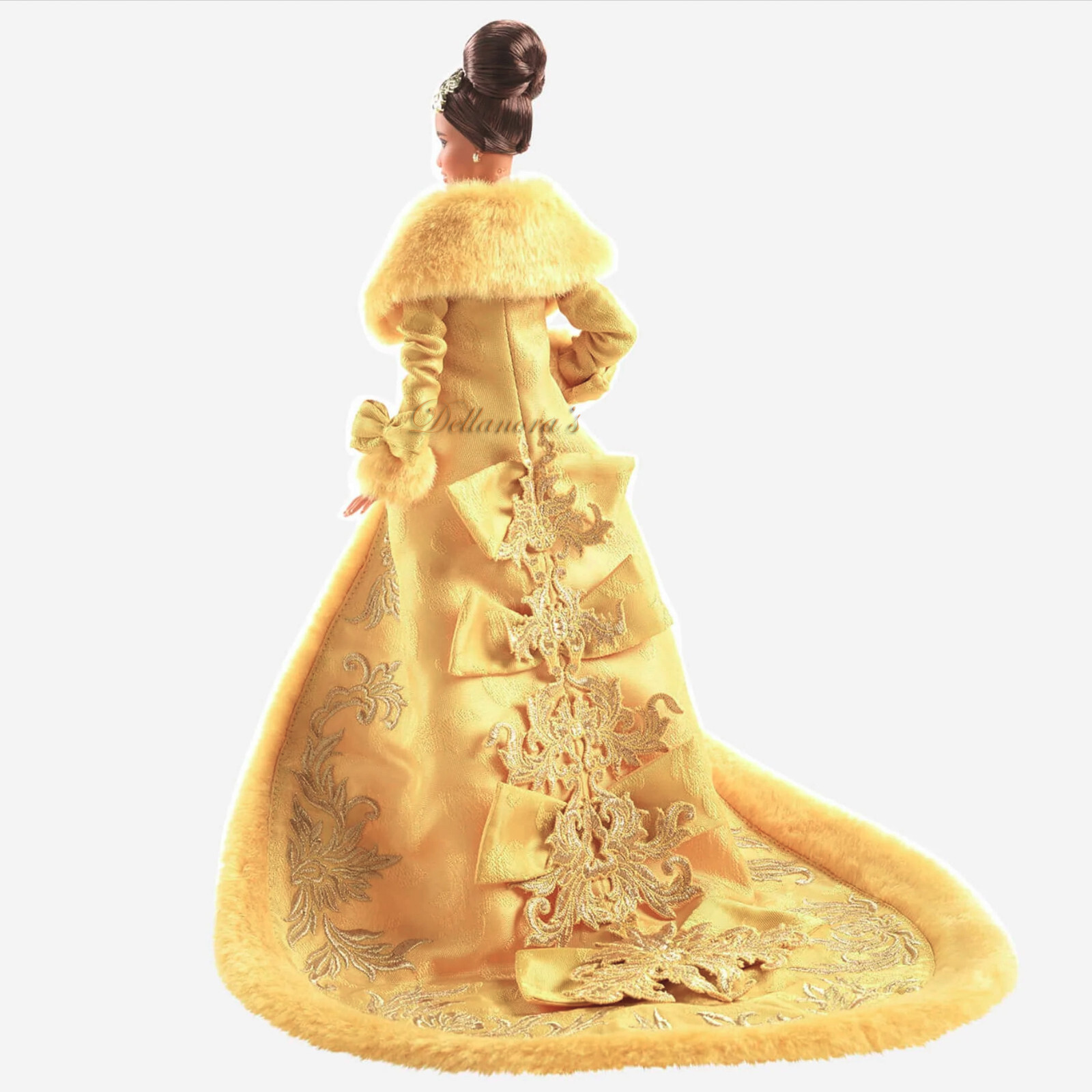 Barbie Guo Pei Golden-Yellow Gown Embroidered PLATINUM Label Doll ...