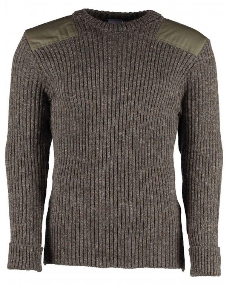 British Commando Sweater Woolly Pully CREW Neck - Various Colors | eBay