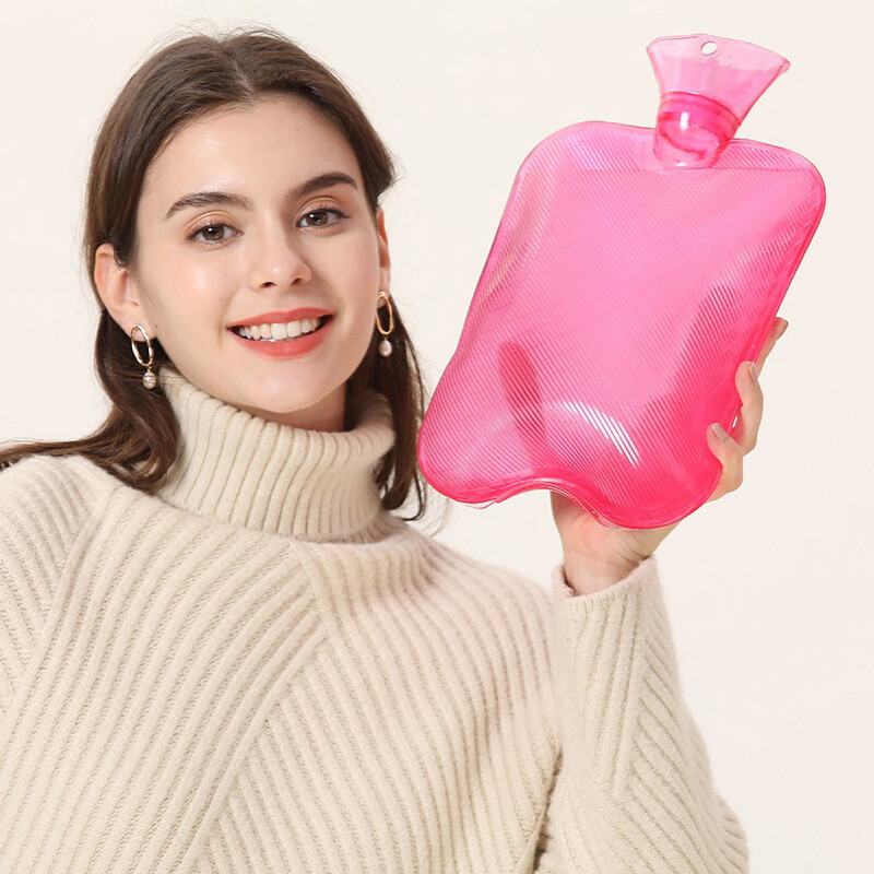 2Pcs PVC 2L Hot Water Bottle for Hot and Cold Compress Hand Feet Warmer ...