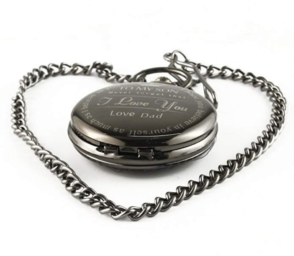 Pocket Watch Engraved TO SON LOVE DAD - Fathers Day Gift, Family ...