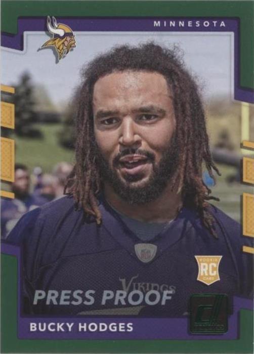 2017 Panini Donruss - Rookies Bucky Hodges #357 Press Proof Green (RC ...