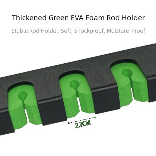 Fishing Rod Display Rack Wall Mount Holds 6 Rods with EVA Foam Padding ...