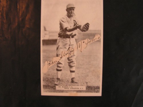 John "Stuffy" McInnis Signed Postcard Cut Mint Guaranteed Athletics ...