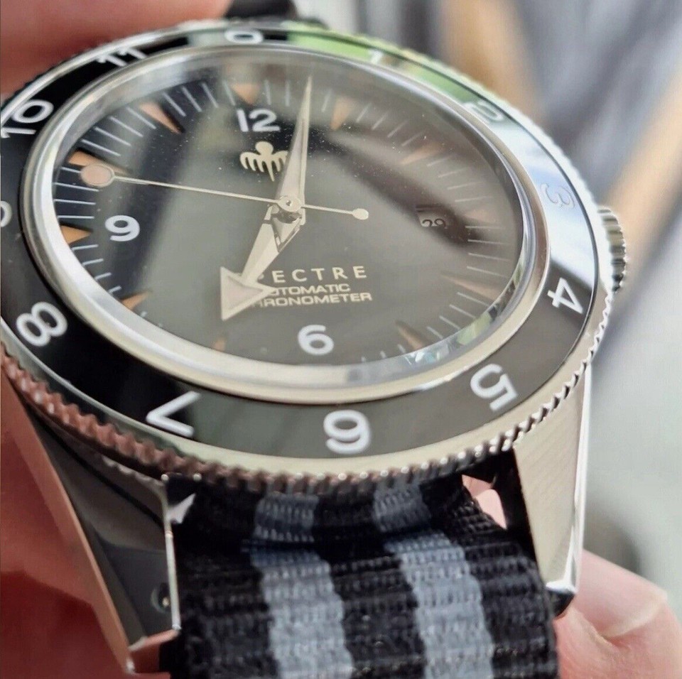 James Bond 007 SPECTRE Watch 41 mm Custom Mod Sapphire Crystal 100 ...