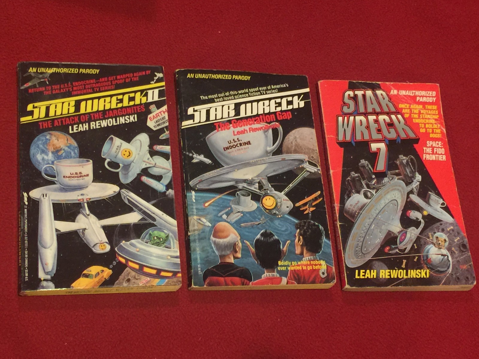 Lot of 3 Paperback Books Star Trek Parody Star Wreck 1, 2, & 7 Leah ...