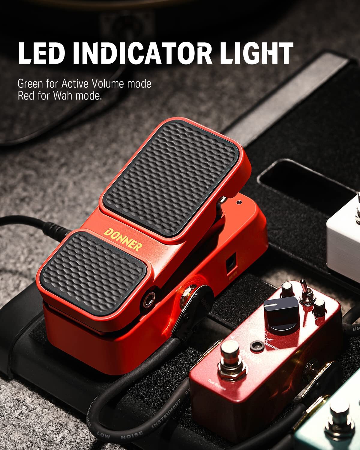 Donner Vowel 2-in-1 Wah & Volume Effect Pedal with Active Control