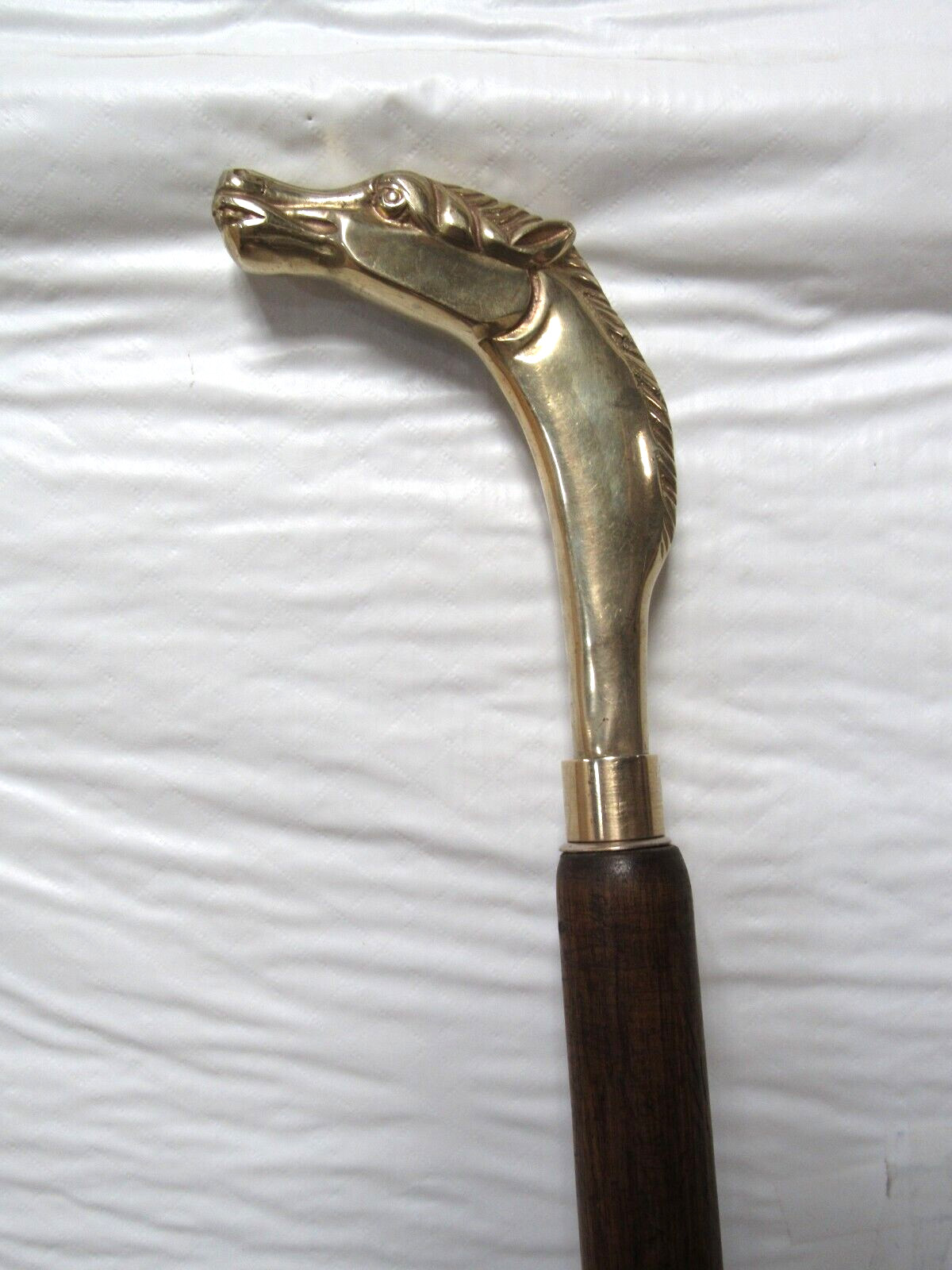 Vintage Jim Hall Brass Derby Horse Head Cane Walking … - Gem