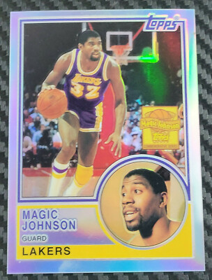 2000-01 TOPPS CHROME MAGIC JOHNSON REFRACTOR COMMEMORATIVE SERIES MJ1 ...